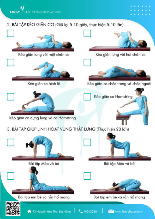 Bài tập điều trị đau cột sống thắt lưng – FAMILY HOSPITAL